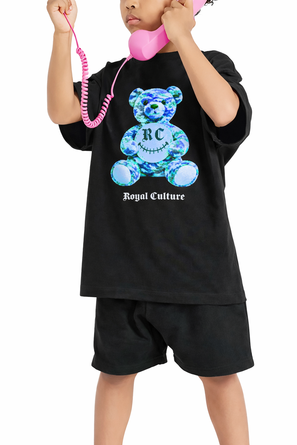 ROYAL CULTURE "TEDDY BEAR CAMO" TEE KIDS/JR - WHITE – Royal Culture