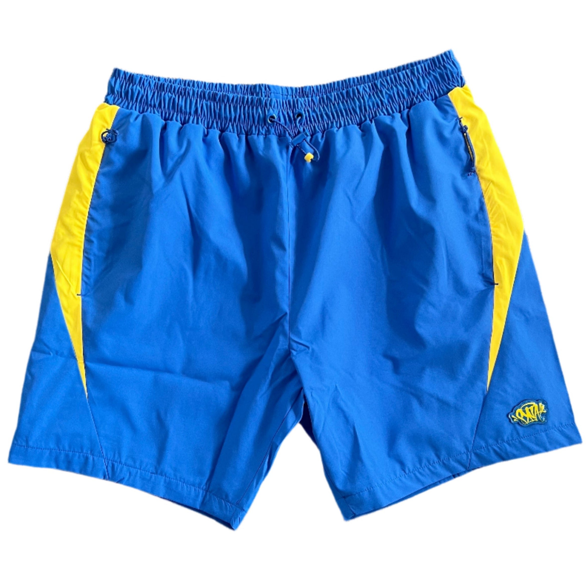 SYNA WORLD Vortex Woven Shorts Blue/Yellow – Royal Culture