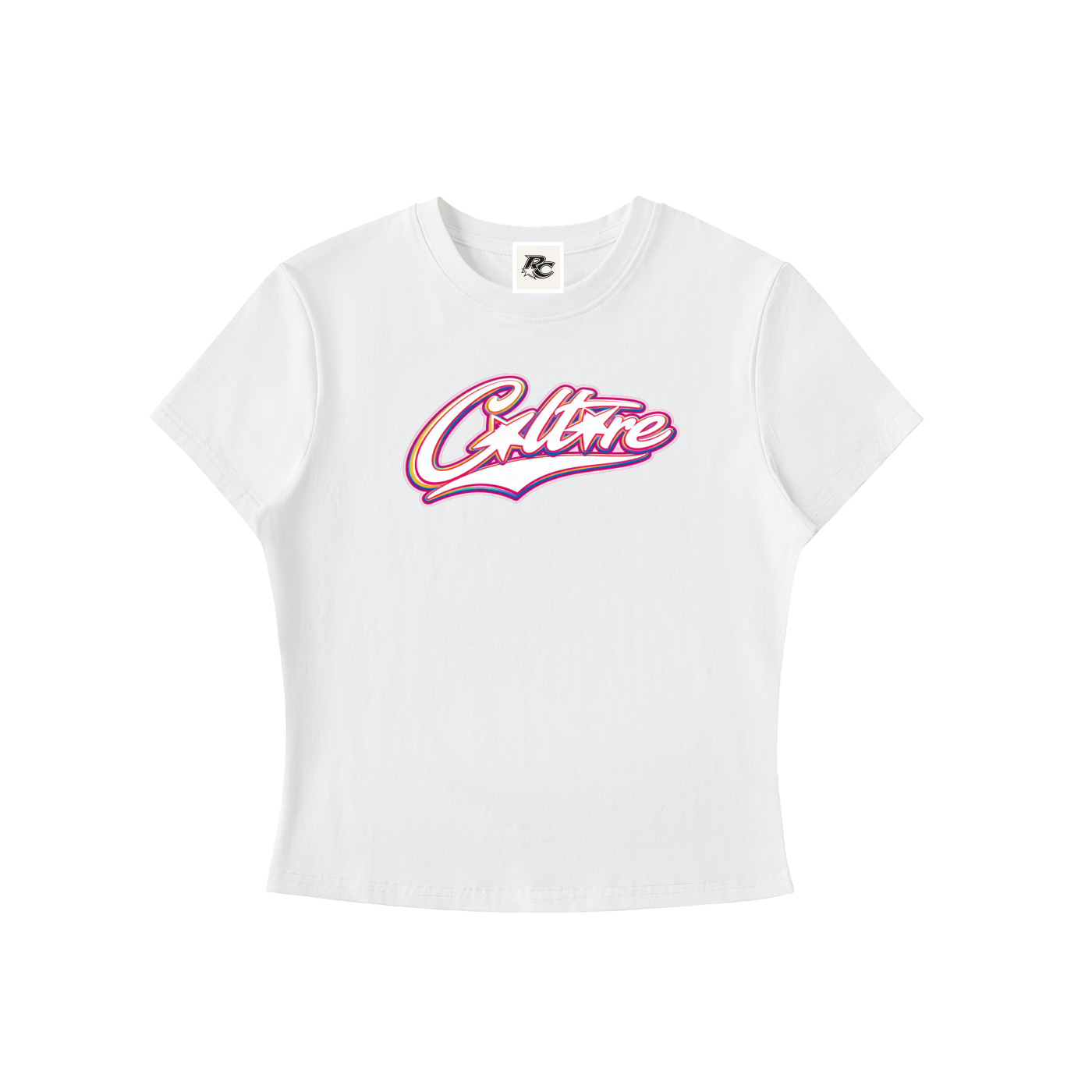 ROYAL CULTURE "STARZ" PINK BODYCON TEE WOMENS - WHITE/PINK – Royal Culture