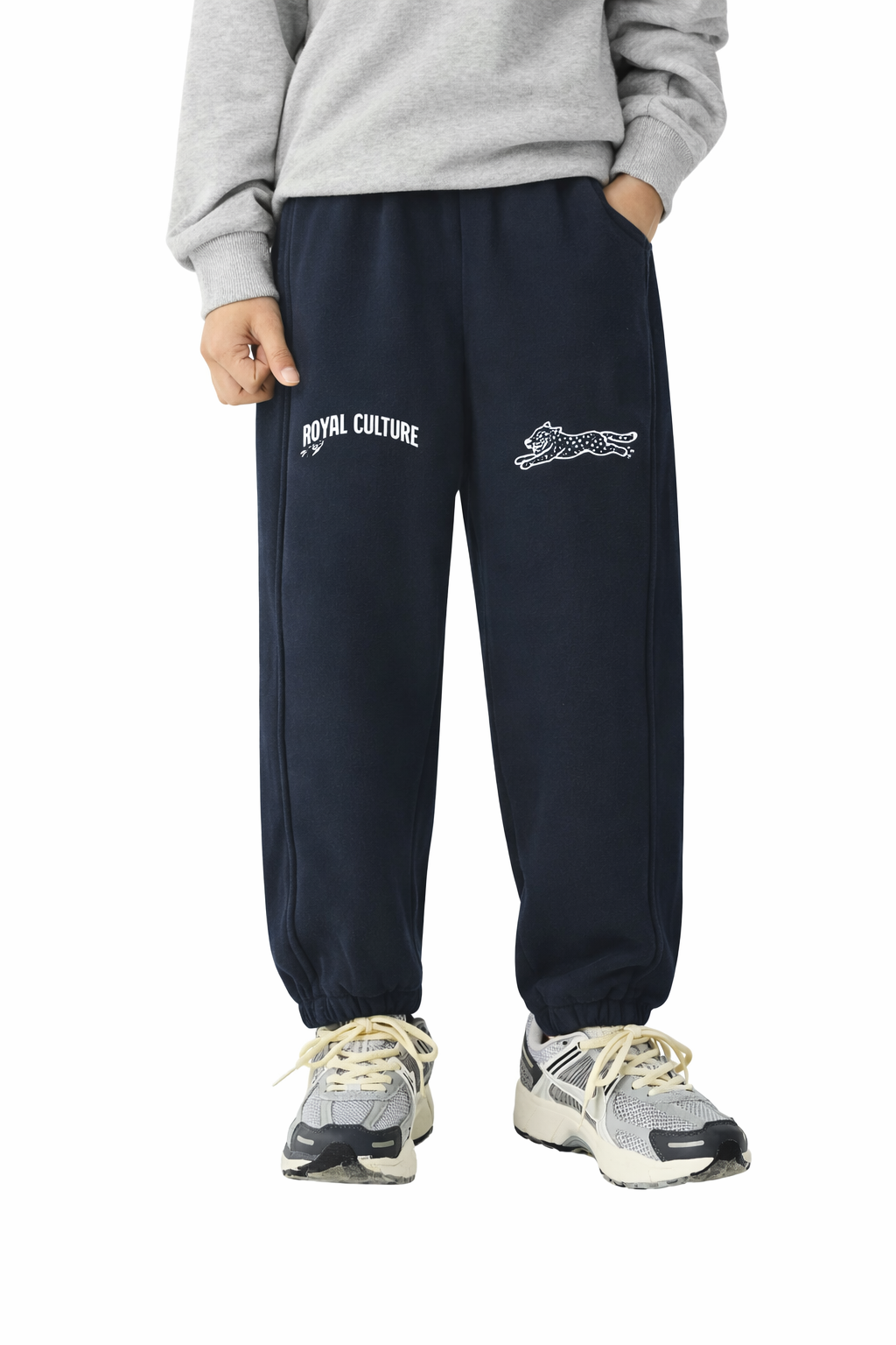 ROYAL CULTURE "RUNNING DOG" SWEATPANTS KIDS/JR - NAVY BLUE – Royal Culture