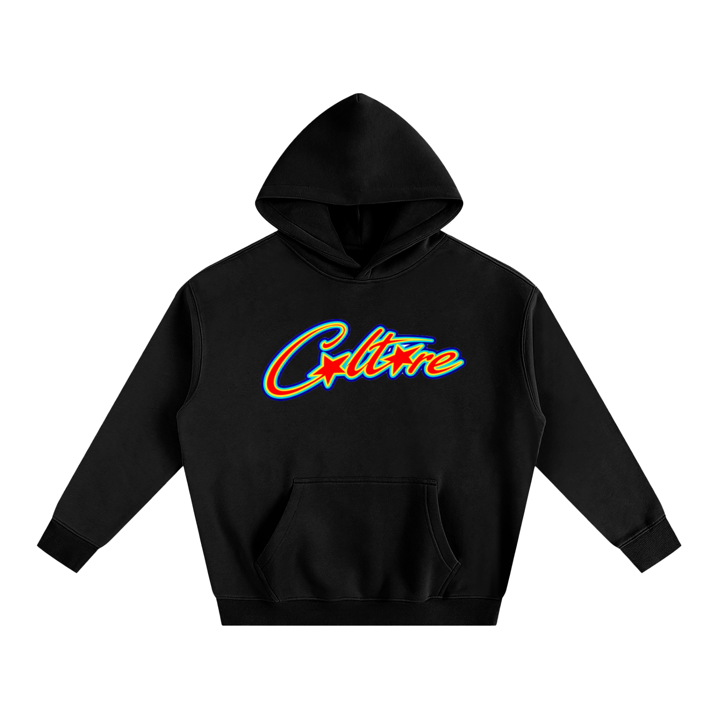 ROYAL CULTURE "STARZ" MULTI HOODIE - BLACK – Royal Culture