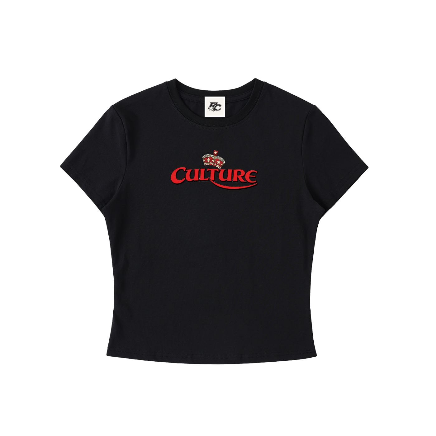 ROYAL CULTURE "CULTURE CROWN" BODYCON TEE WOMENS - BLACK/RED – Royal ...
