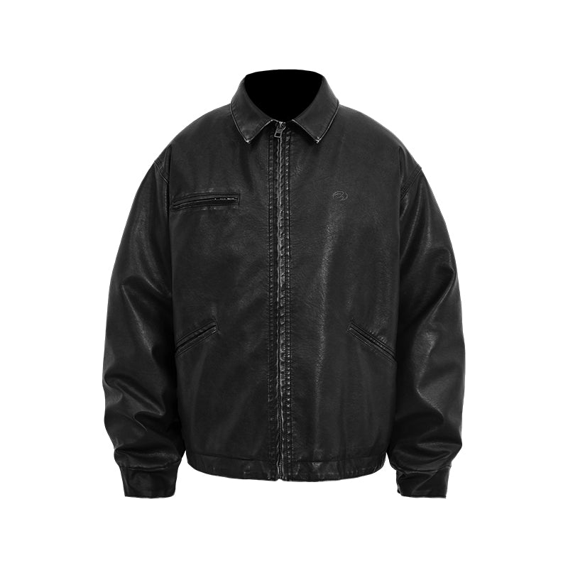 ANTIDOTE Distressed Leather Detroit Leather Jacket – Royal Culture